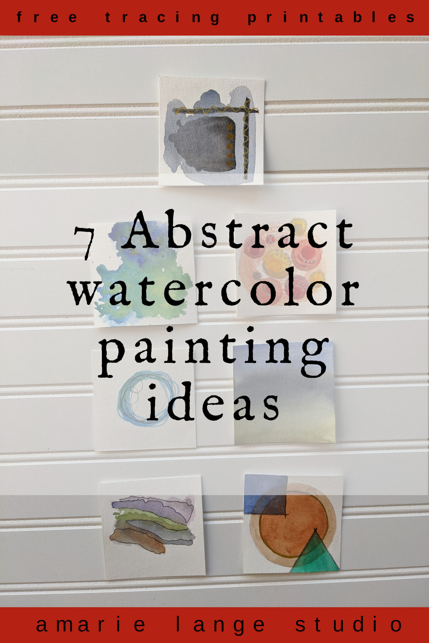 Abstract Watercolor Painting Ideas for Beginners (Easy Tracing Sketches ...