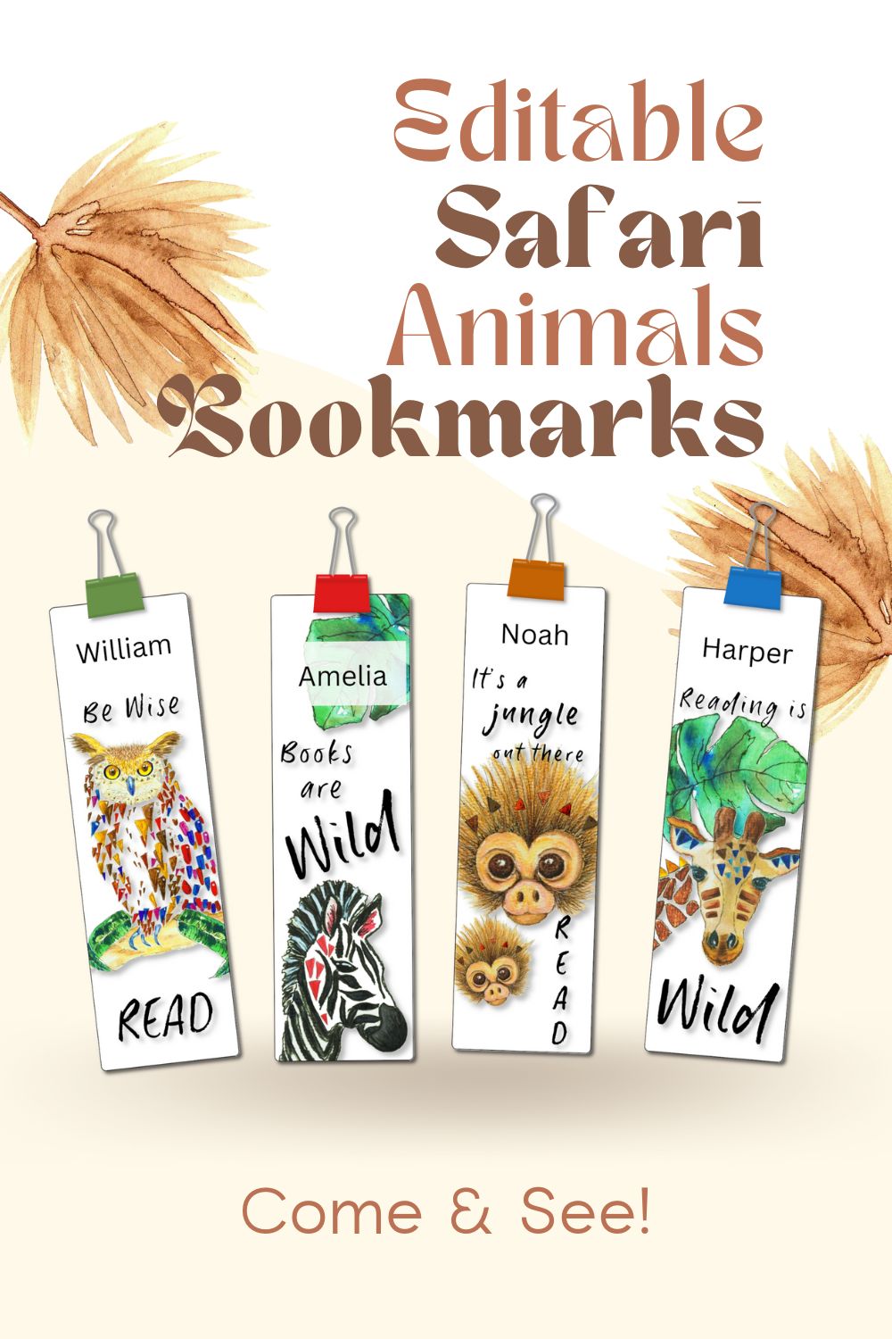 DIY Cute Handmade Bookmarks with Quotes, Animals, Sewing Fun + Free ...