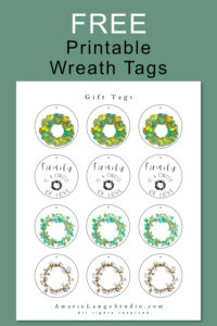 Free Printable Wreath Tags {2023} - Amarie Lange Studio